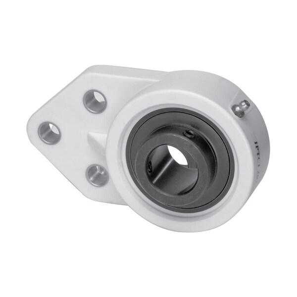 Iptci 3-Bolt Flange Ball Brg Unit, 1.125 in Bore, Thermoplastic Hsg, Black Oxide Insert, Set ...